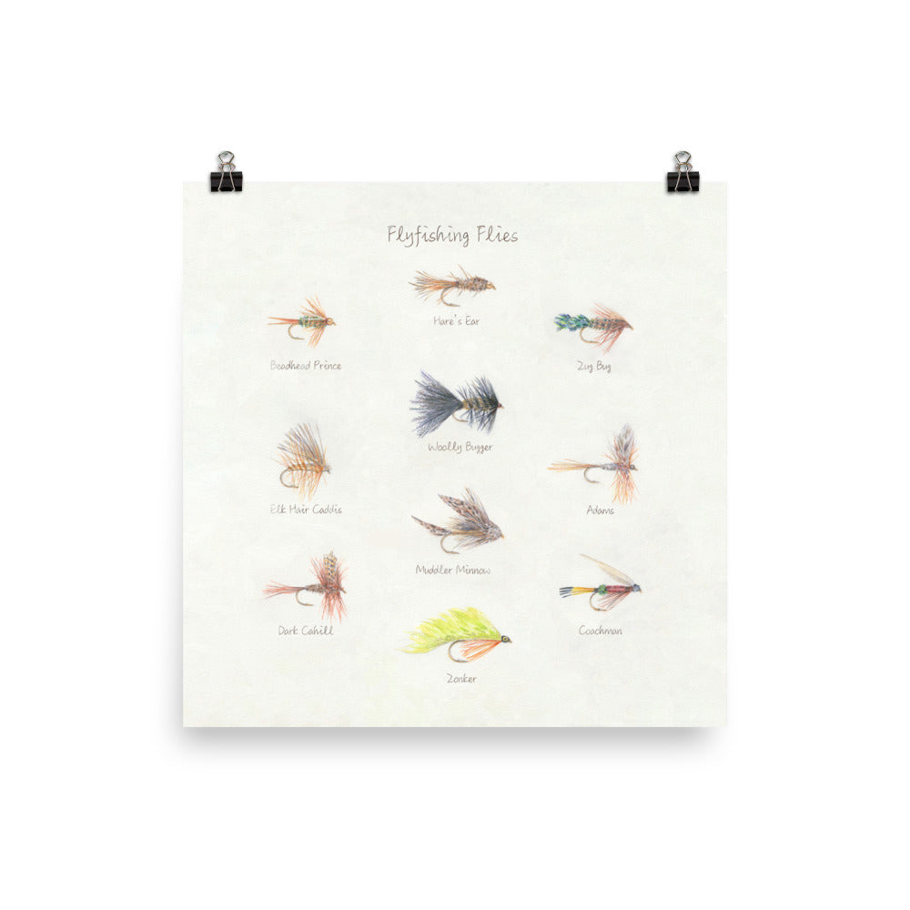 Flyfishing Flies Poster – CALI Leggings